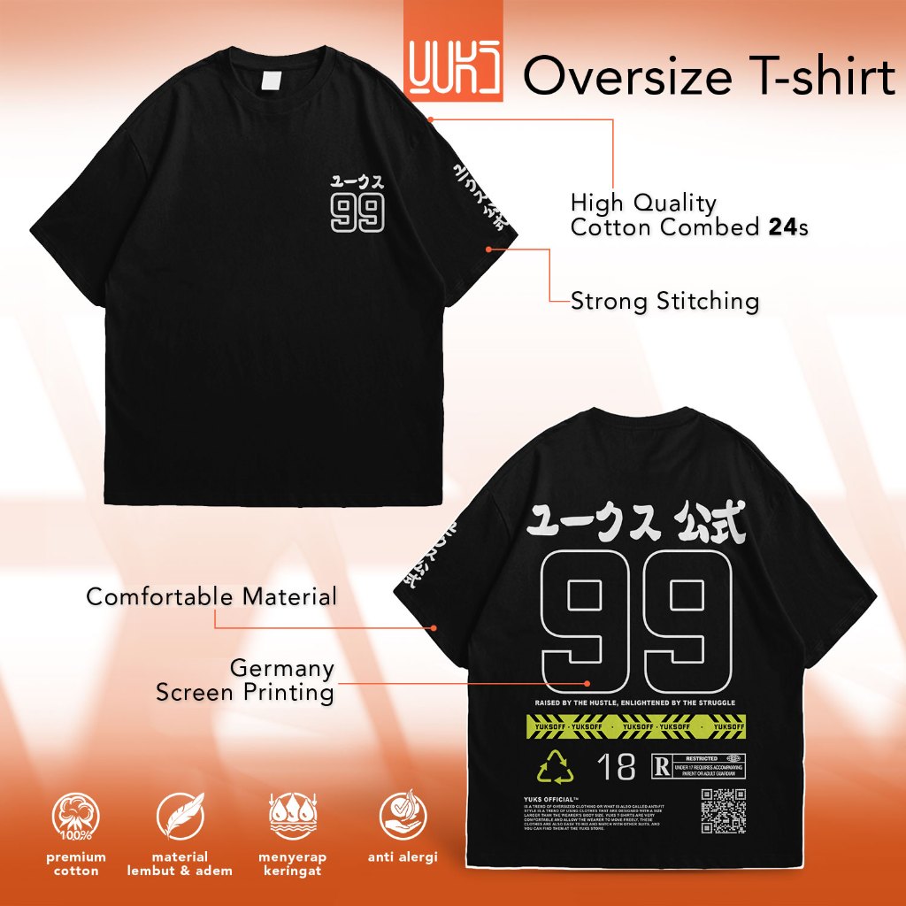 Jual OVERSIZED T-SHIRT "NINETY NINE TEAM" YUKS OFFICIAL ORIGINAL ...