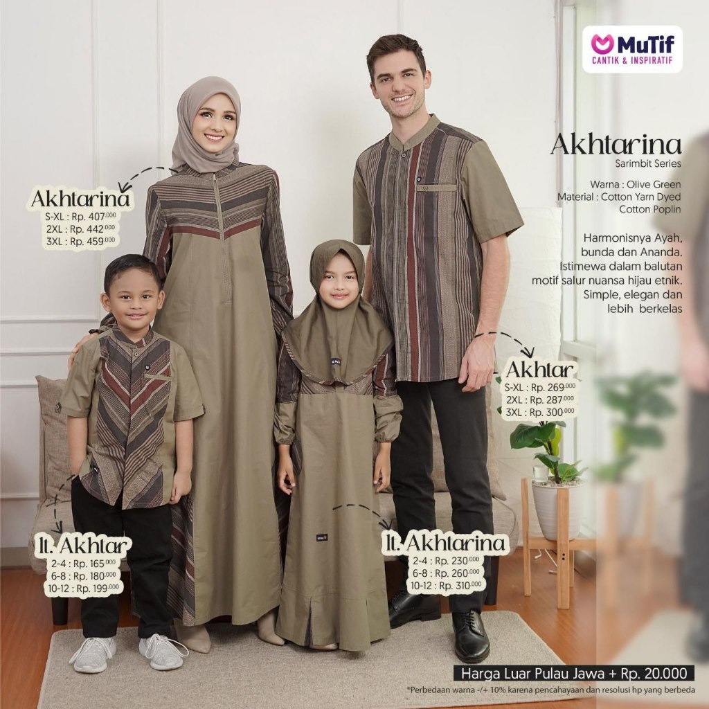 Jual Sarimbit Akhtarina Olive Branch - Ombre Dark - Mutif Akhtarina ...