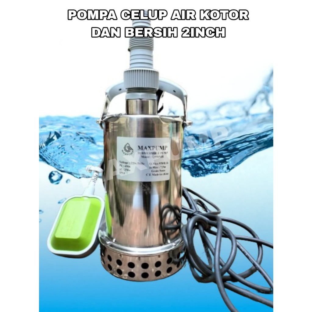 Jual Pompa Celup Hisap Air Kotor dan Bersih 2inc submersible Pump Auto ...