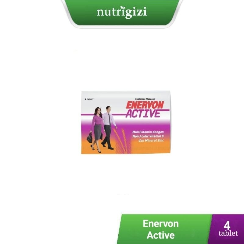 Jual Nutrigizi | Enervon Active Strip Isi 4 Tablet Suplemen Makanan ...