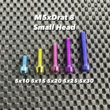 Jual Baut Titanium M5/Drat 8 Small Head Panjang 10-40Mm | Shopee Indonesia