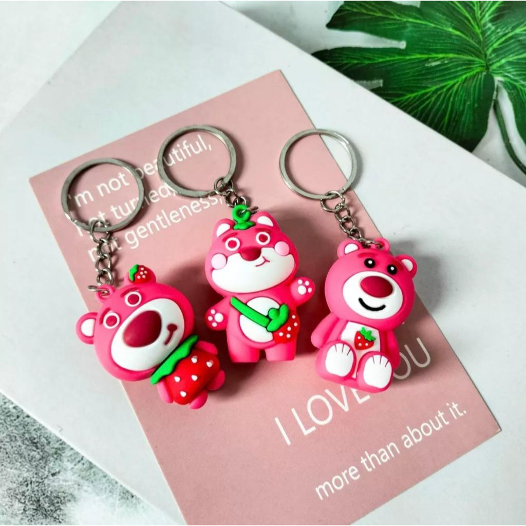 Jual Gantungan Kunci Karakter Beruang Pink Lotso Keychain Anak Beruang Rubber Lucu | Shopee ...