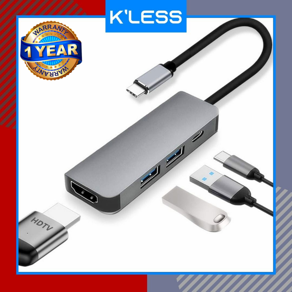 Jual USB HUB 3.0 Type C Adapter Multi Port 4 In 1 Macbook Laptop ...