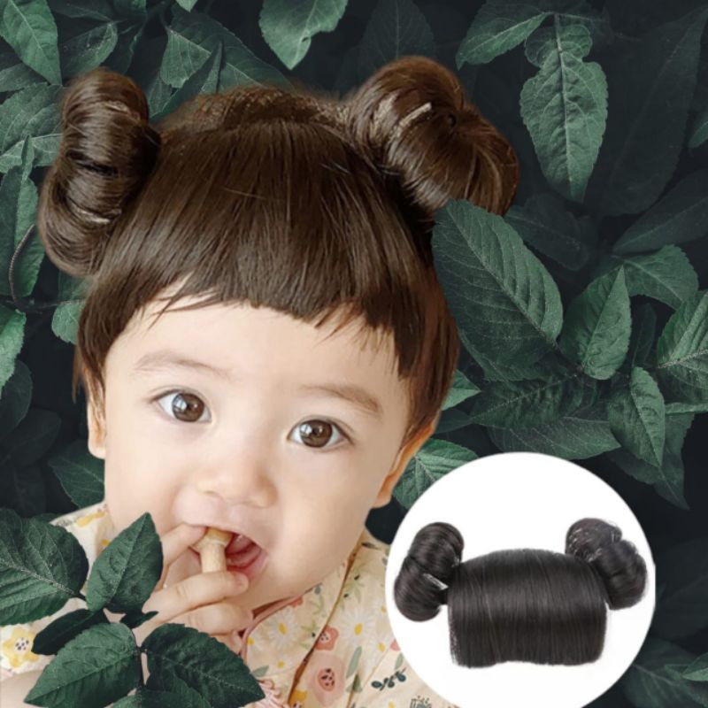 Jual bandana anak 2 bunga/pony anak bando wig rambut palsu anak ...