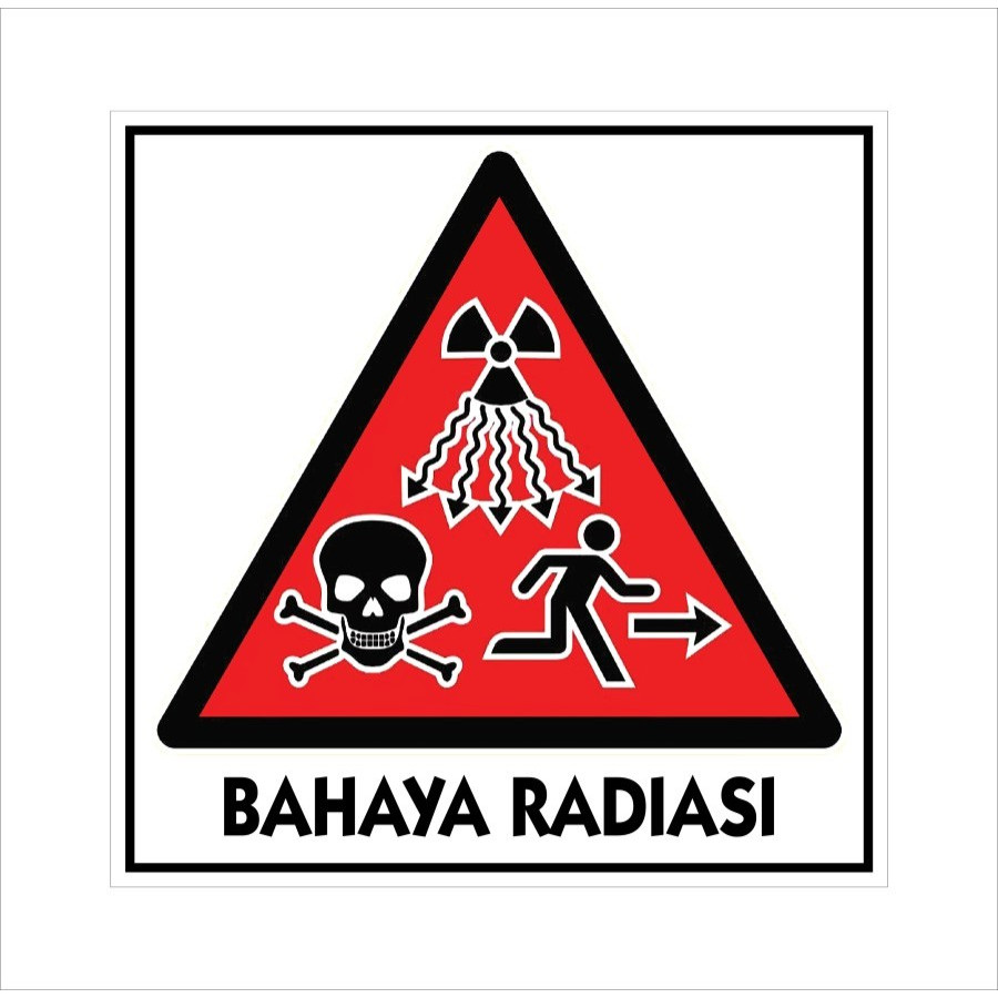 Jual STIKER VINYL BAHAYA RADIASI Uk. 15 x 15 CM SIGN RAMBU K3 | Shopee ...