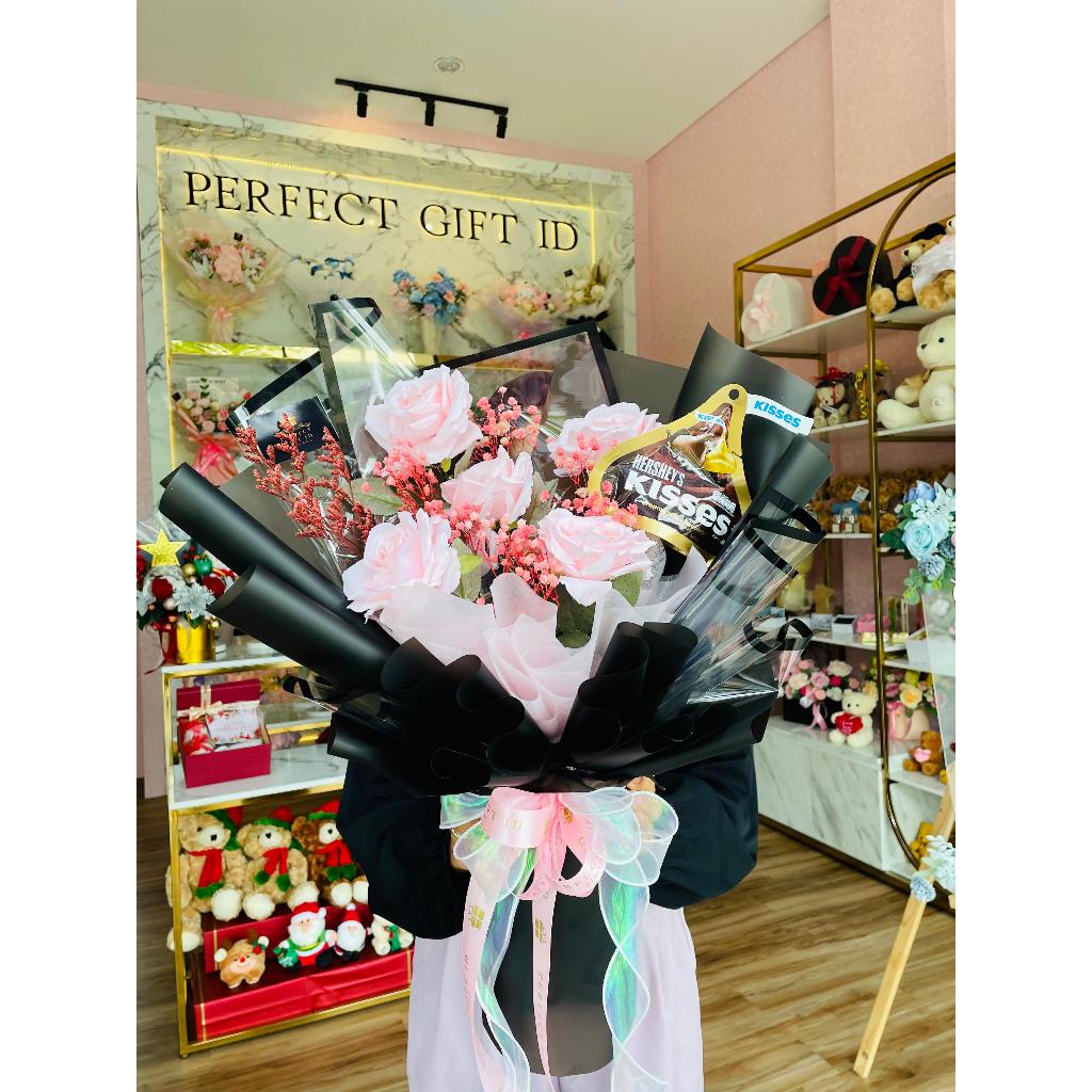 Jual BUKET BUNGA ARTIFICIAL ROMANTIS / HADIAH BUKET BUNGA ULANG TAHUN ...