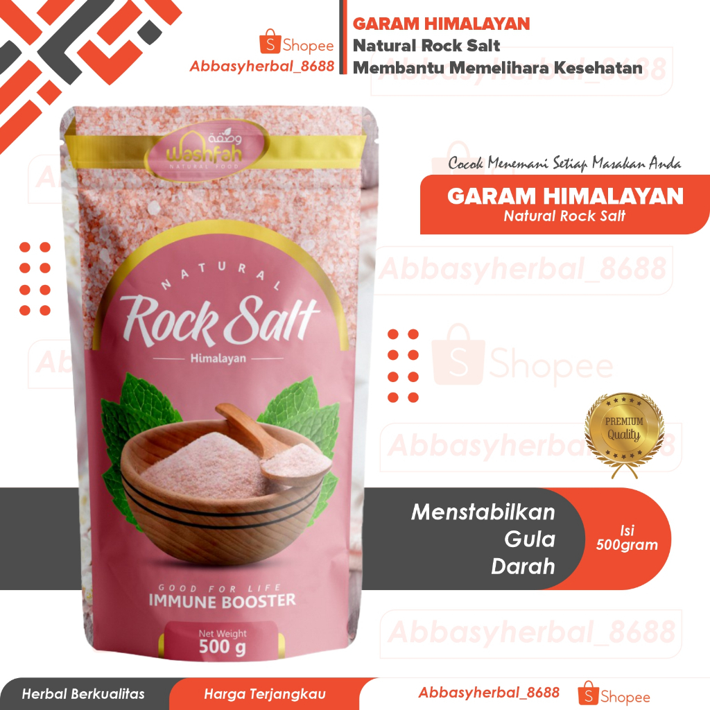 Jual Abbasy Herbal_Garam Himalayan Pink Salt | Natural Rock Salt ...