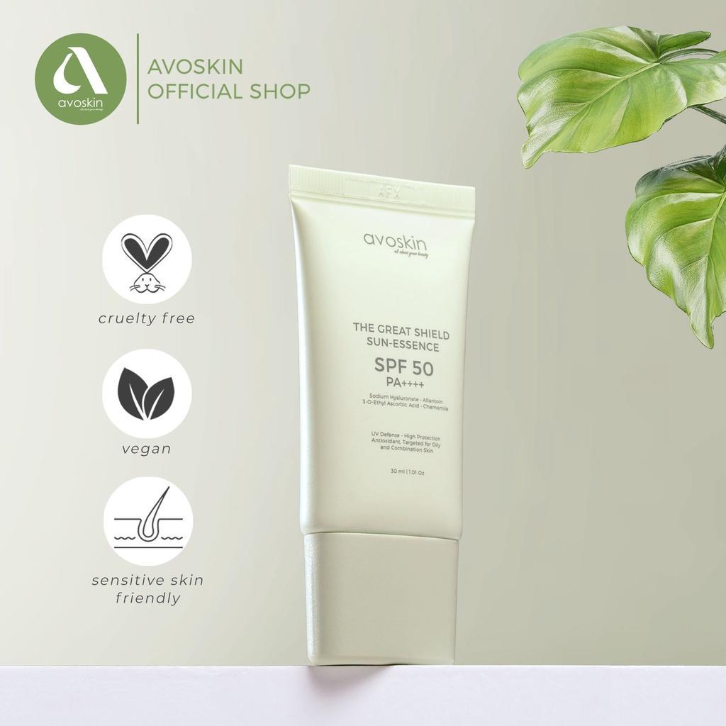 Jual Avoskin Suncreen The Great Shield Sun-Essence SPF 50 PA++++ 30 ml ...