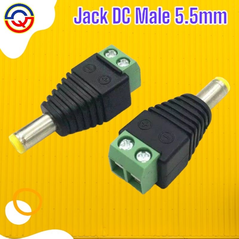 Jual Jack Konektor DC Male Kamera Camera CCTV LED 5.5mm / jek 5,5mm | Shopee Indonesia