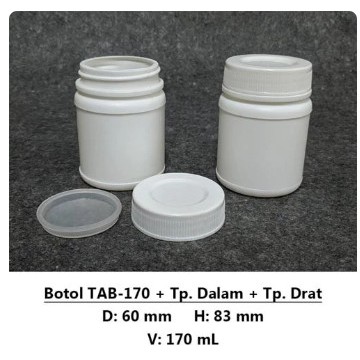 Jual Botol Kapsul / Lem 150ml - 170ml Leher Bulat HDPE isi 10pcs ...