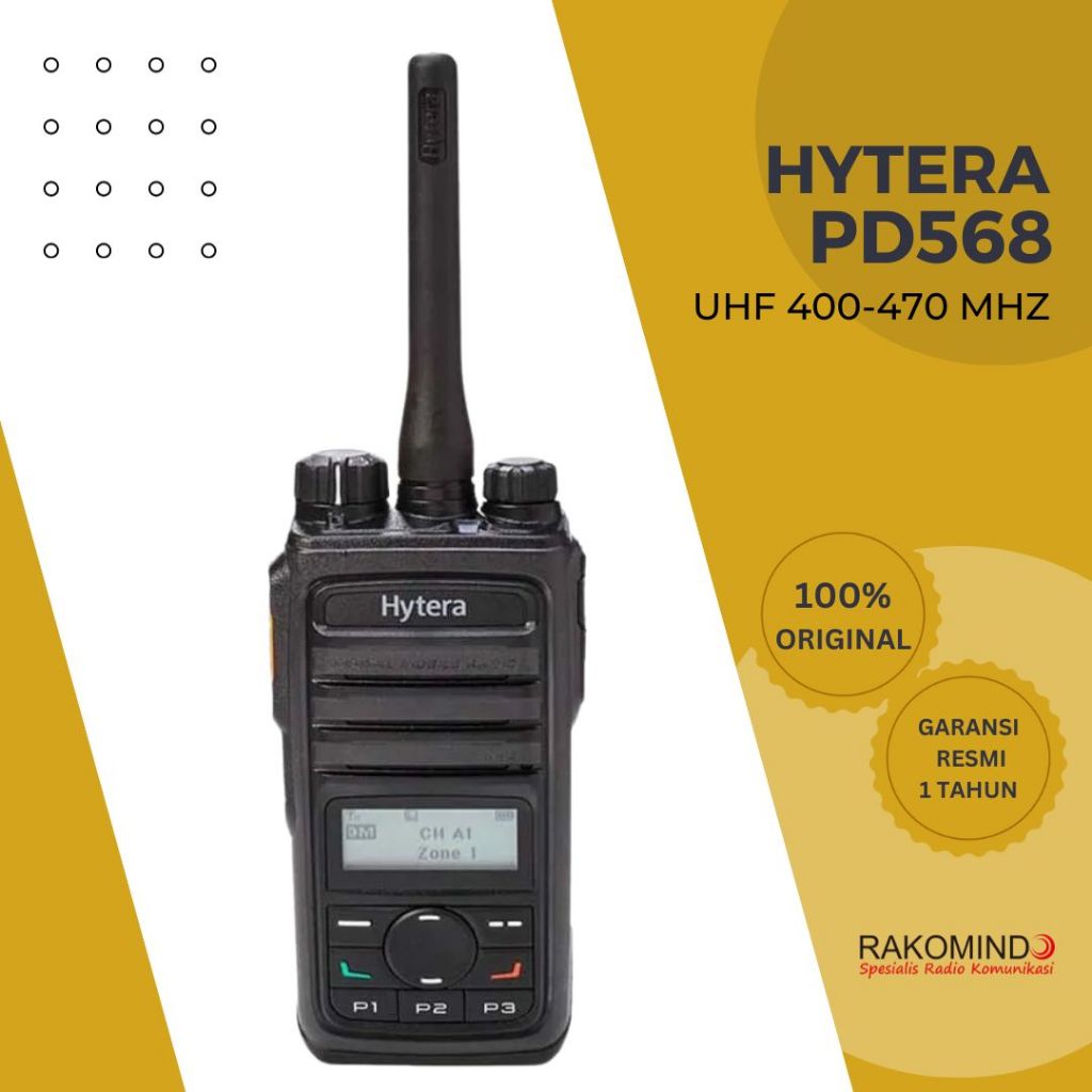 Jual HT Hytera PD568 Analog & Digital UHF 400-470 MHz Original | Shopee Indonesia