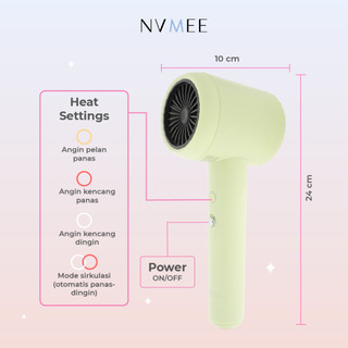 Jual [NEW] NVMEE - LAUNCHING Luna Hair Dryer Strong Wind & Low Watt ...