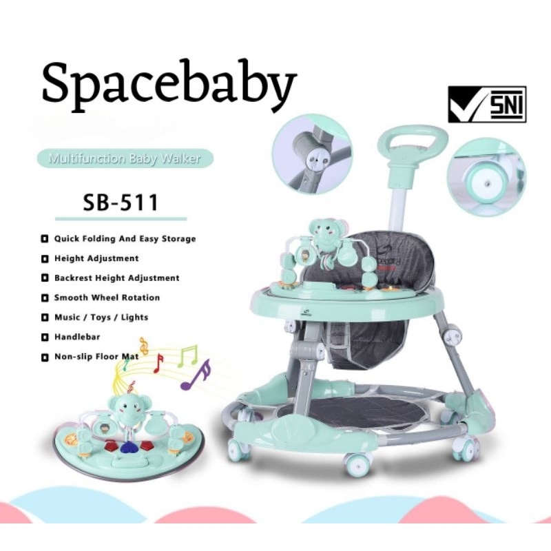 Jual Apolo/Baby walker Space Baby SB 511 ( free baterai ) | Shopee ...