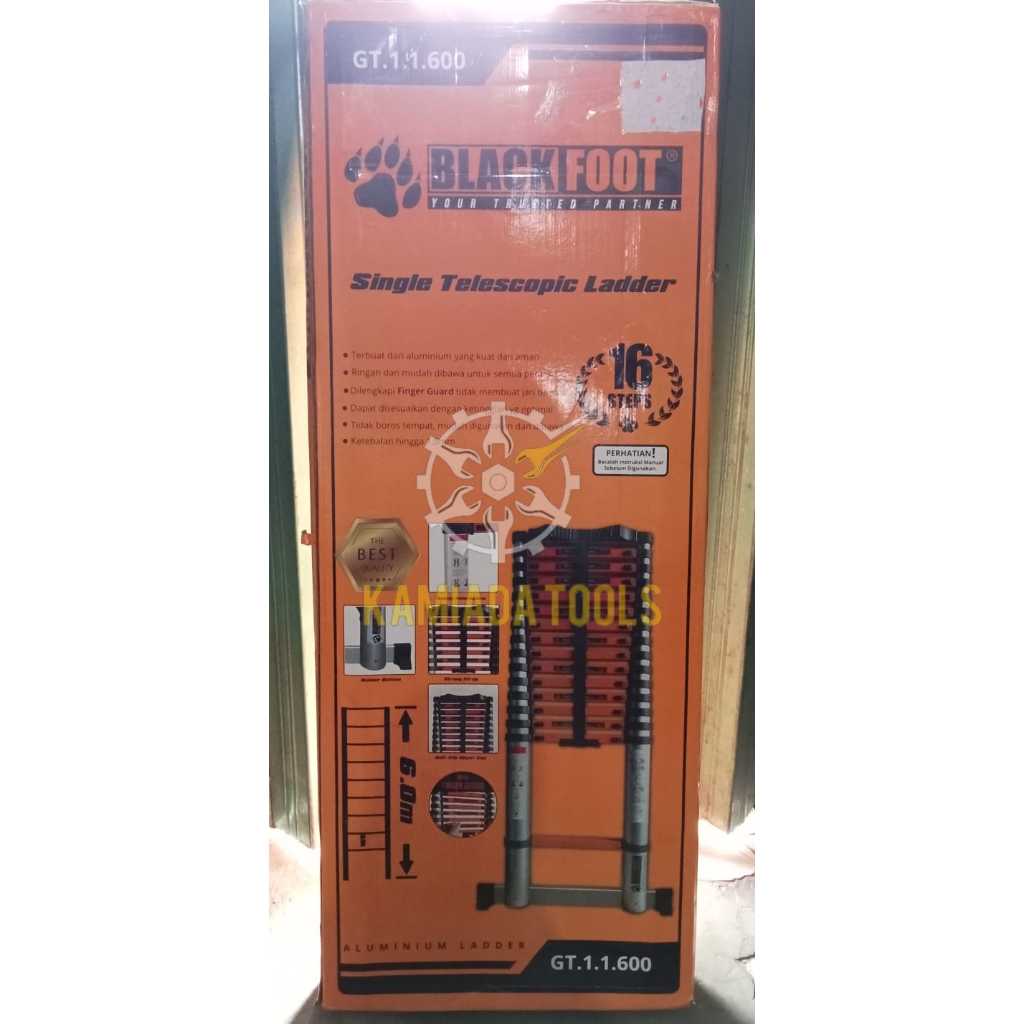 Jual Tangga Telescopic Single/Tangga 16 Step/Tangga Teleskopik 6 Meter ...