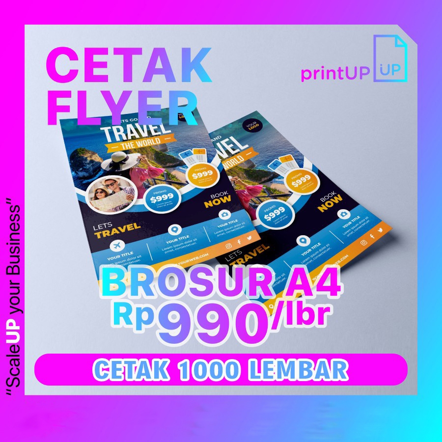Jual CETAK BROSUR FLYER PAMFLET A4 A5 A6 | OFFSET PRINTING | CUSTOM ...