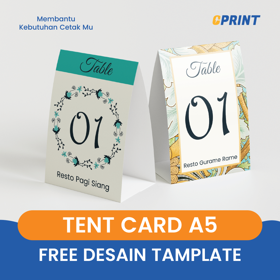Jual Nomor Meja Restoran A5 – Tent Card Bahan Premium | Murah, Rapi ...