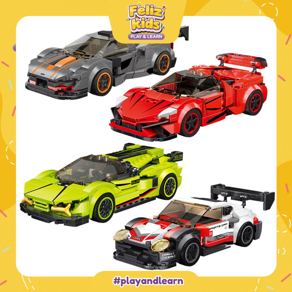 Jual [FELIZKIDS] [LG30] Mainan brick mobil balap kereta F1 BESAR FAMOUS ...