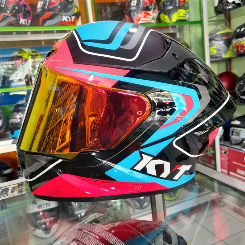 Jual helm kyt tt course overtech black/fuxia | Shopee Indonesia
