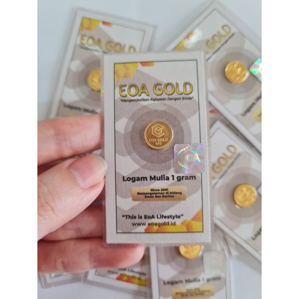 Jual 1 GRAM LM LOGAM MULIA EMAS EOA GOLD PRESS ASLI ORIGINAL MINI MICRO ...