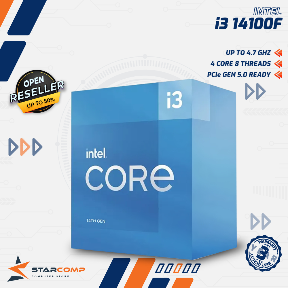 Jual Intel Core i3 14100F 4 Core 8 Thread Up To 4.7Ghz LGA 1700 ...