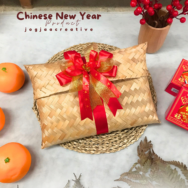 Jual IMLEK SERIES | Dompet Bambu 27 x 15 cm Hias Pita Imlek/ hampers ...
