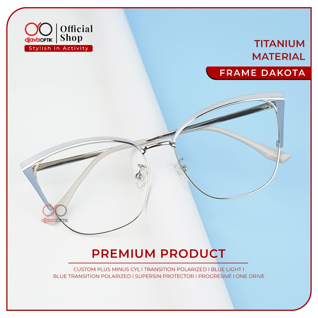 Jual DJAVA OPTIK - Frame Dakota - Kacamata Cat Eye Khusus Minus 4,25 s/d 5,00 | Shopee Indonesia