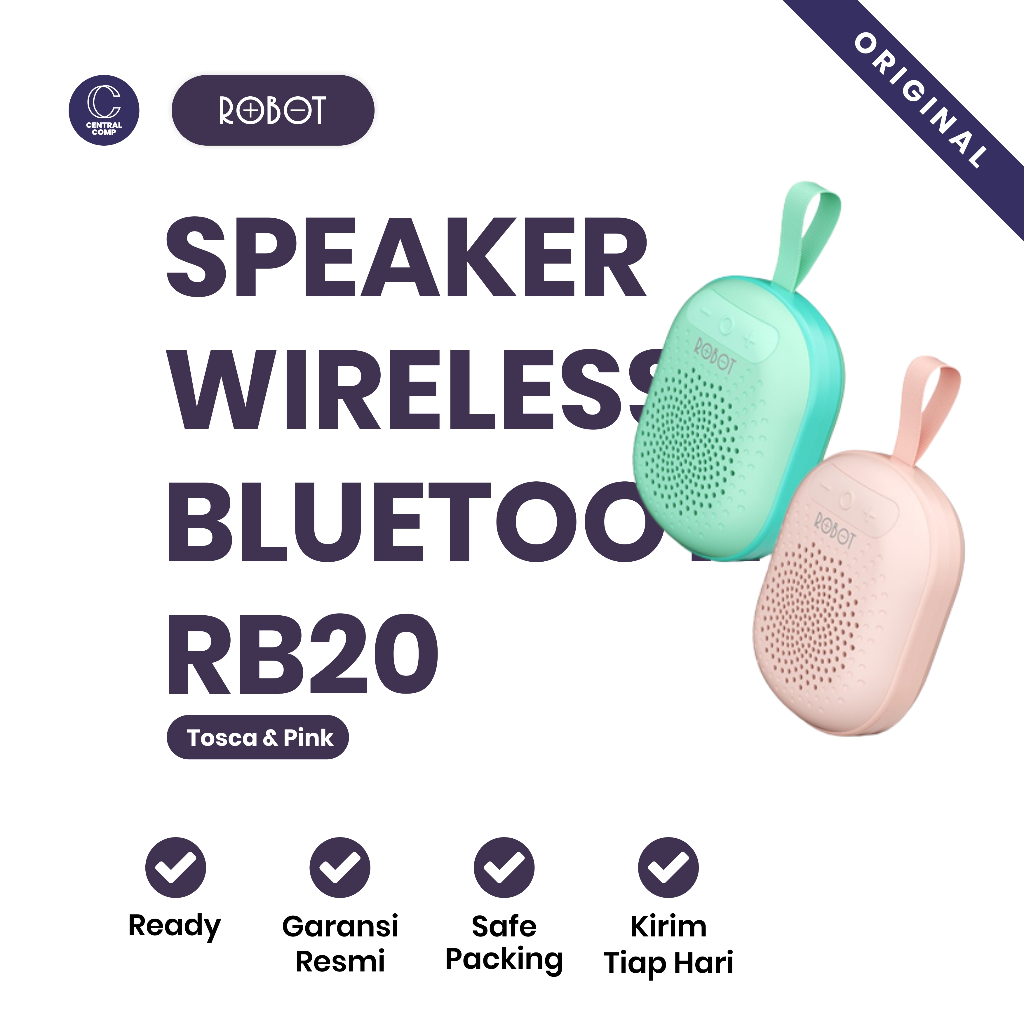 Jual ROBOT RB20 TWS Speaker Bluetooth 5.1 Mini Speaker Aktif Portable With RGB | Shopee Indonesia