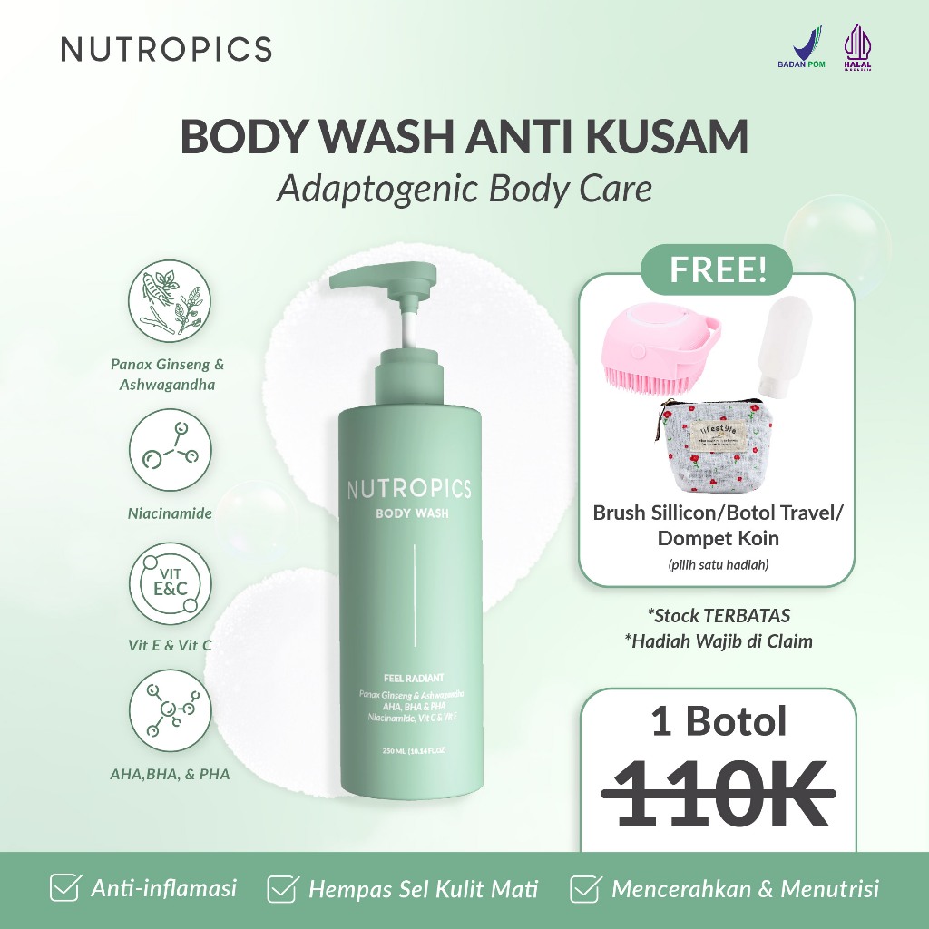 Jual Nutropics Feel Radiant Body Wash 250ml | Shopee Indonesia