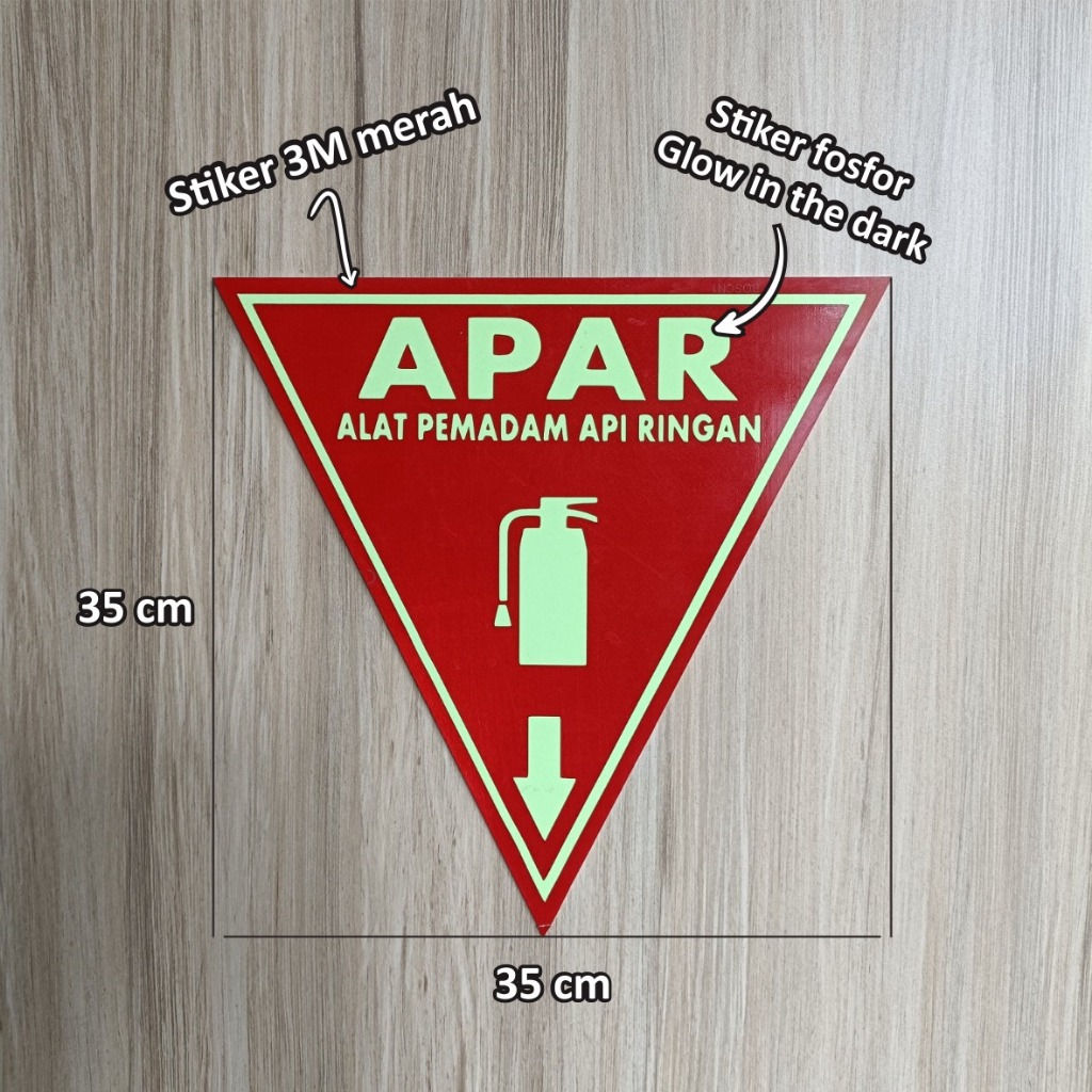 Jual APAR Sign (GLOW IN THE DARK) Akrilik - 35cm x 35cm | Shopee Indonesia