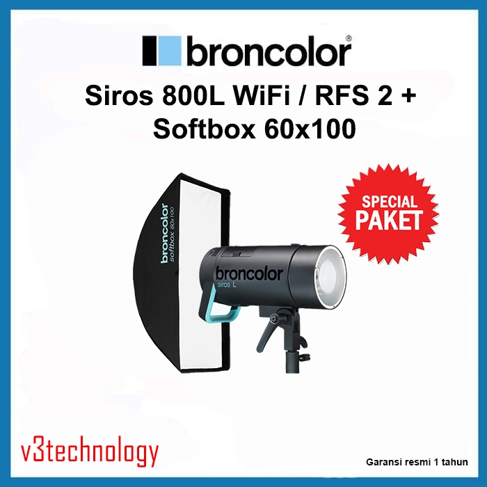 Jual Broncolor Siros 800 L WiFi/RFS 2 KIT Softbox 60x100 - Siros 800L ...