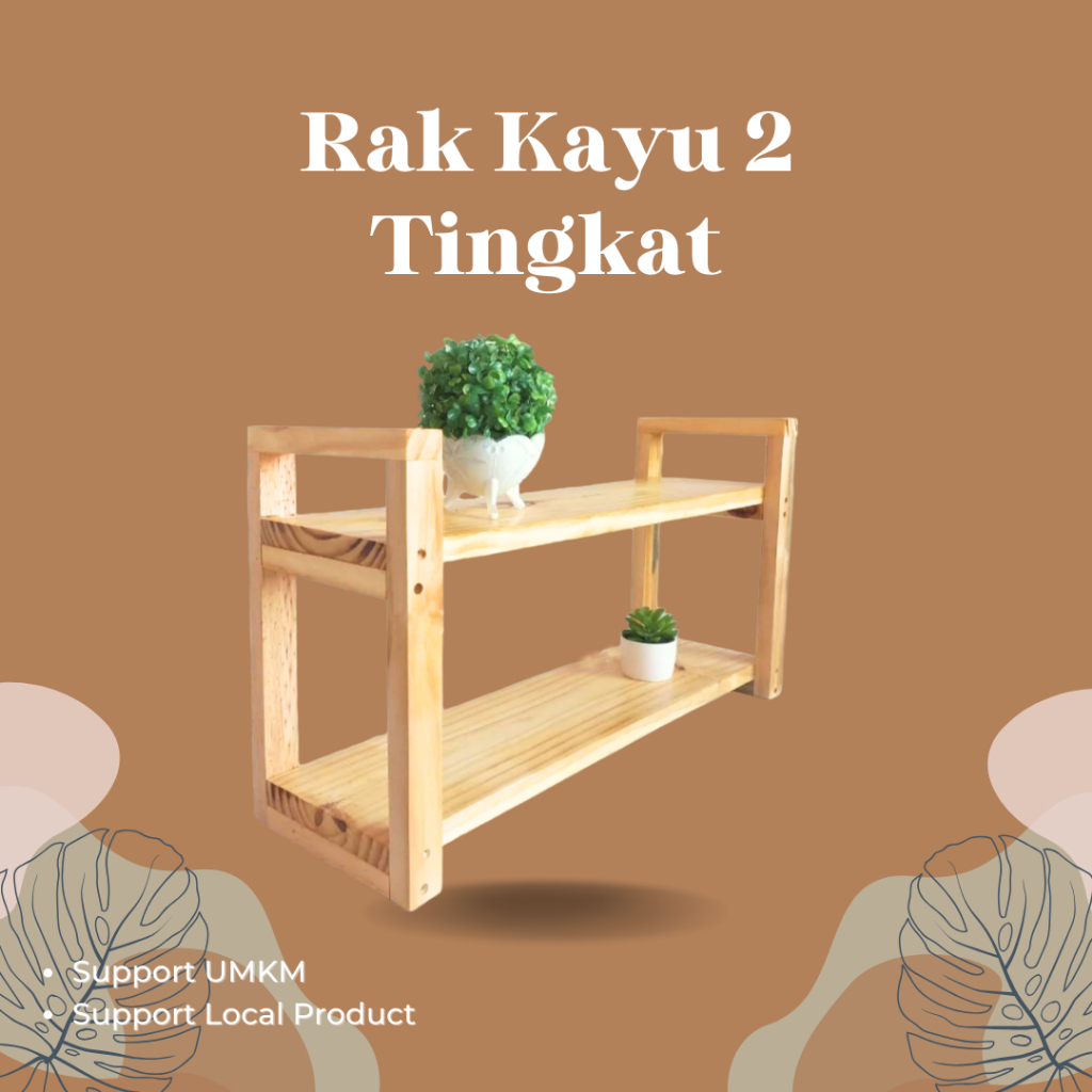 Jual RAK KAYU 2 TINGKAT MULTIFUNGSI SERBAGUNA MINIMALIS | Shopee Indonesia