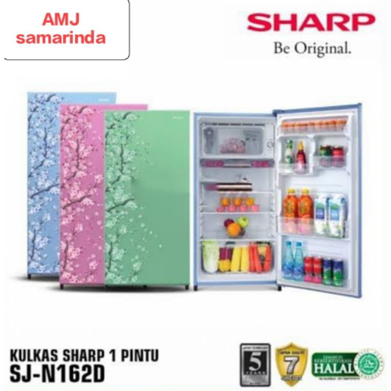 Jual kulkas 1 pintu series sakura, SHARP SJ-N162D SP/SH (133 liter) | Shopee Indonesia