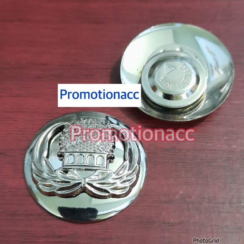 Jual Pin Korpri Silver Tumpuk Bulat Cembung 3,5cm Magnet Logam PREMIUM ...