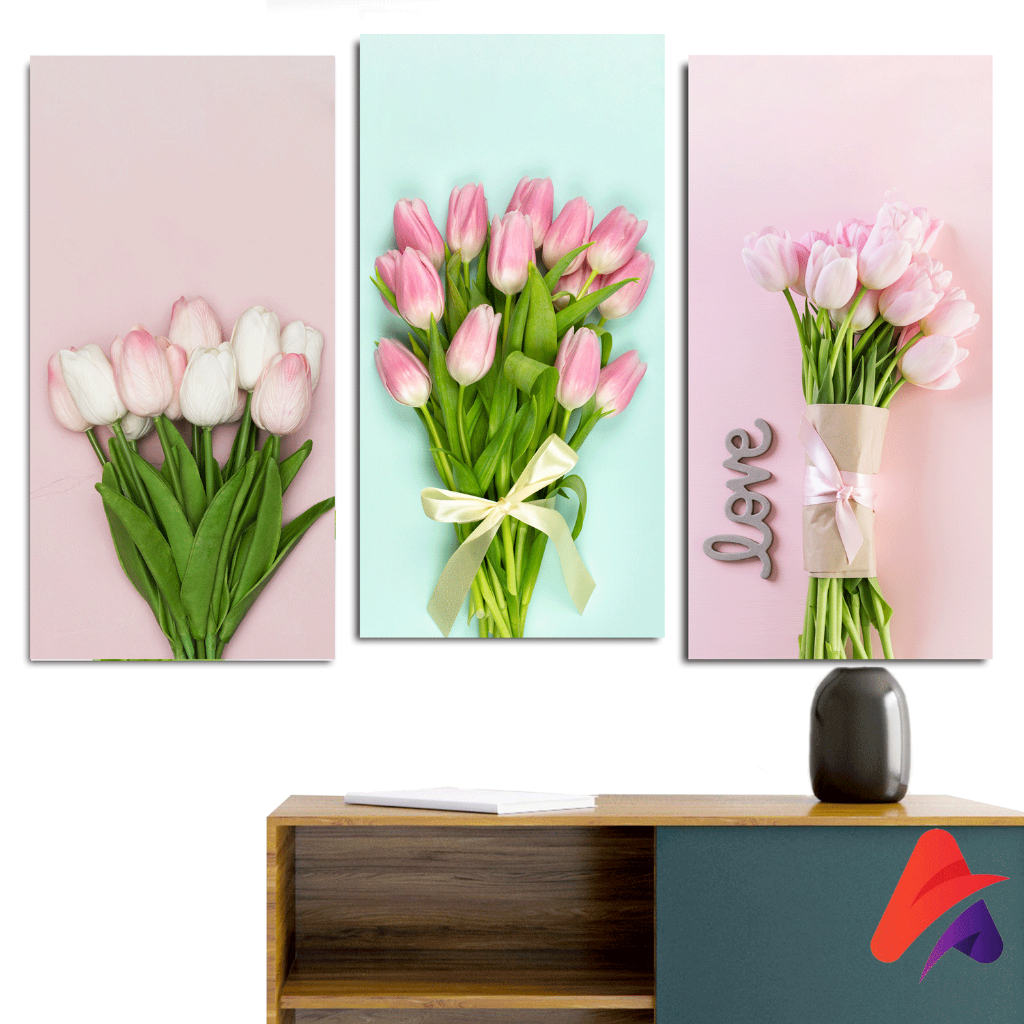 Jual HIASAN DINDING BUNGA TULIP WALL DECOR BUKET (15X30cm) PAJANGAN ...