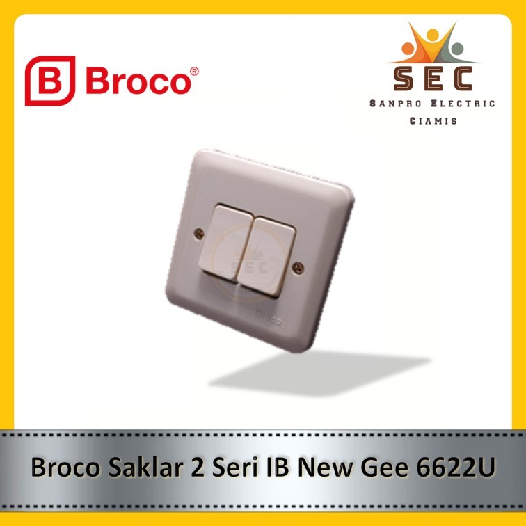 Jual SAKLAR SERI BROCO CREAM 6622U NEW GEE UREA GANDA DOUBLE SWITCH ...
