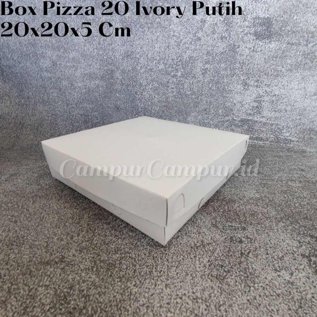 Jual Box Pizza Duplex Ivory 20x20x5 Untuk Kotak Makanan Martabak Kue ...