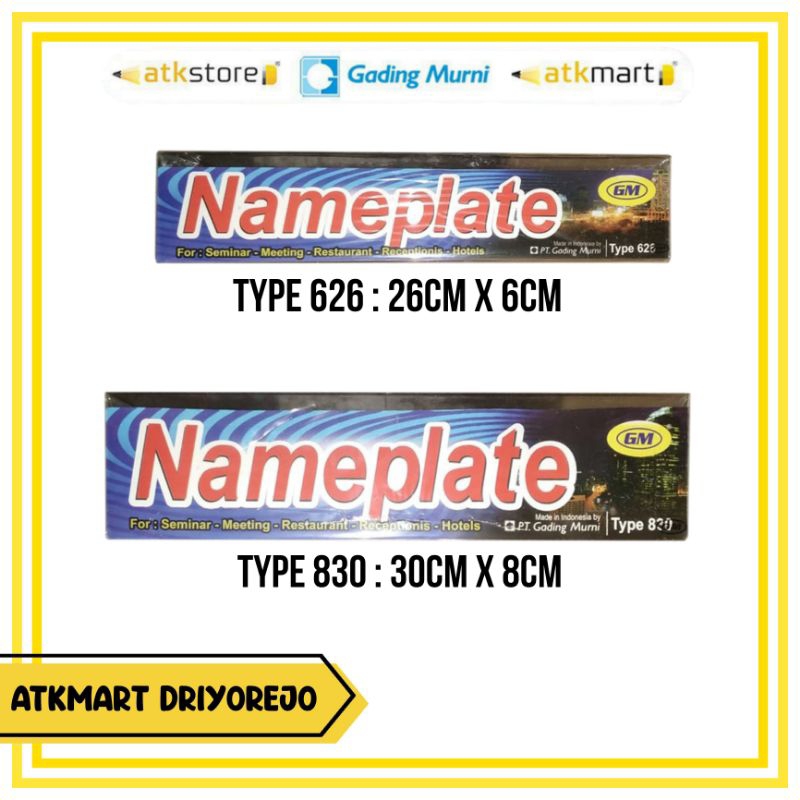 Jual GM NAME PLATE HOLDER 2 SISI 826 830 - PALAN NAMA ACRYLIC AKRILIK ...