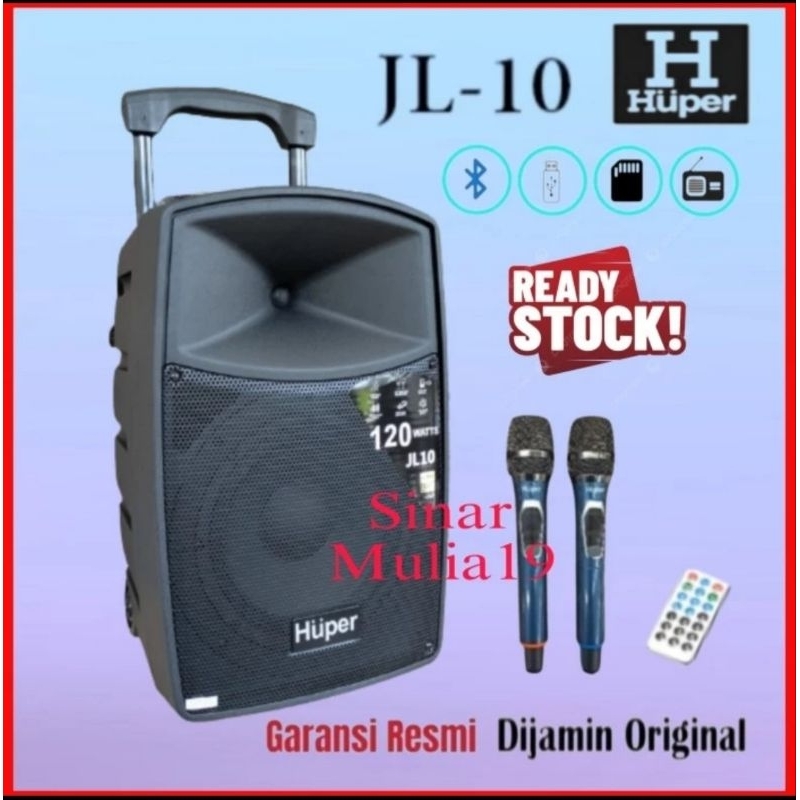 Jual Speaker Portable Aktif Huper JL10 Original 10 Inch Bluetooth - USB ...