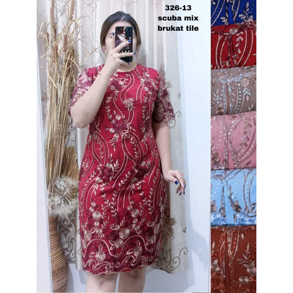 Jual Dress scuba 326 | Shopee Indonesia