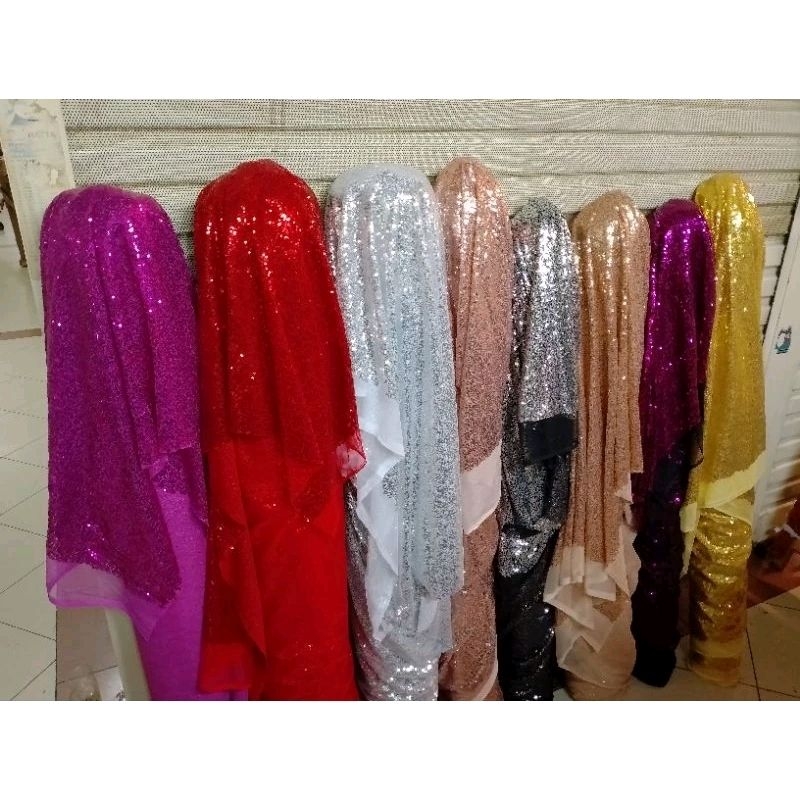 Jual Kain/ SERIBU PAYET/SEQUEEN PAYET(harga per 50 CM) | Shopee Indonesia