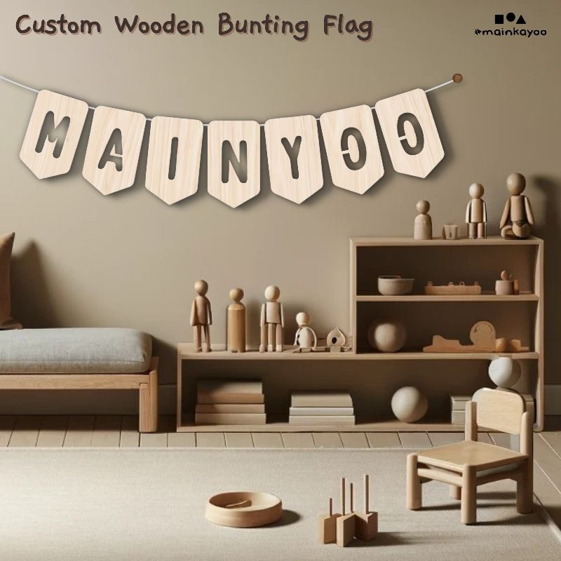 Jual Wooden Letter Bunting Flag - Bunting Flag Custom Huruf Ready Stock ...