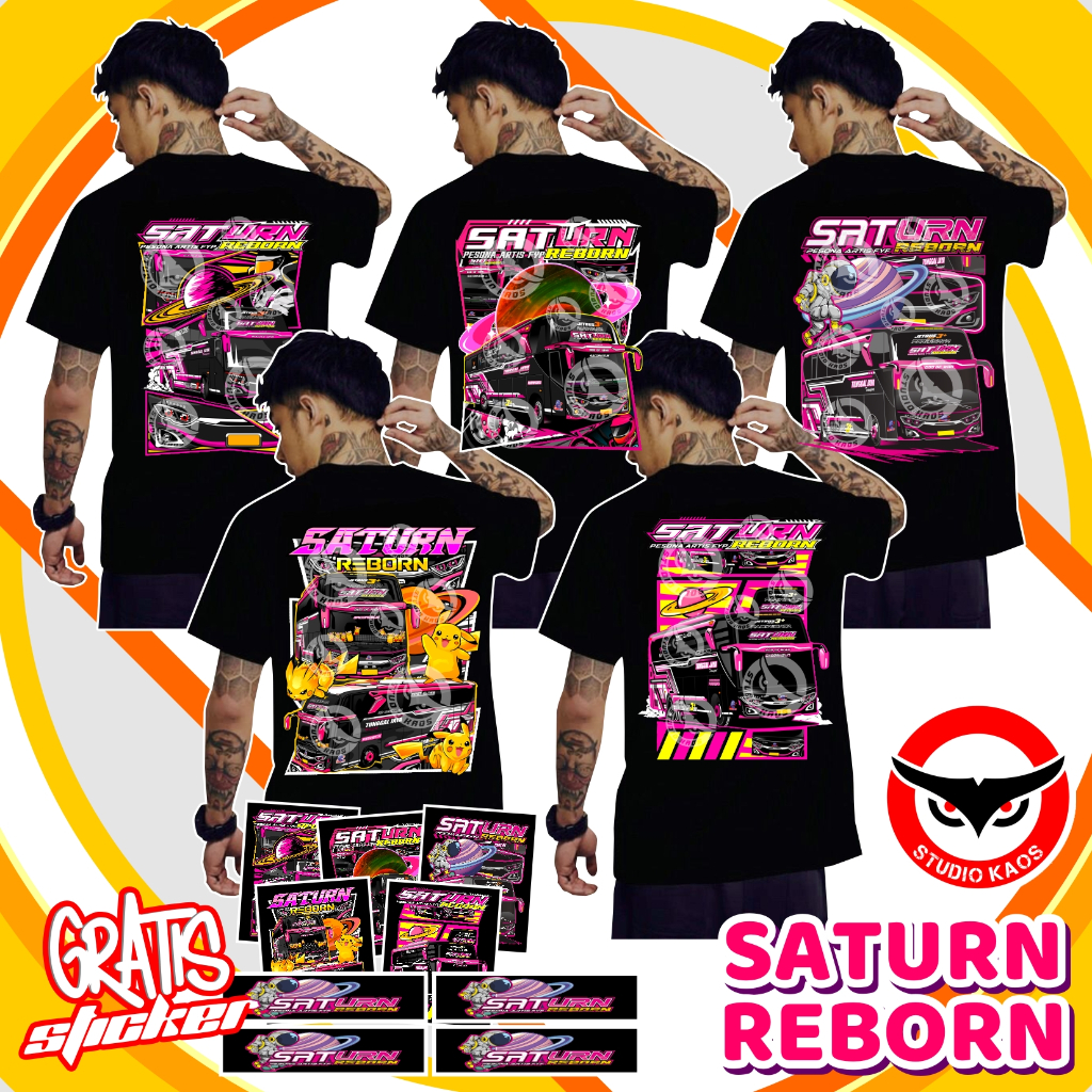 Jual ( free sticker ) KAOS BUS MANIA SATURN REBORN COTTON COMBED 24S ...