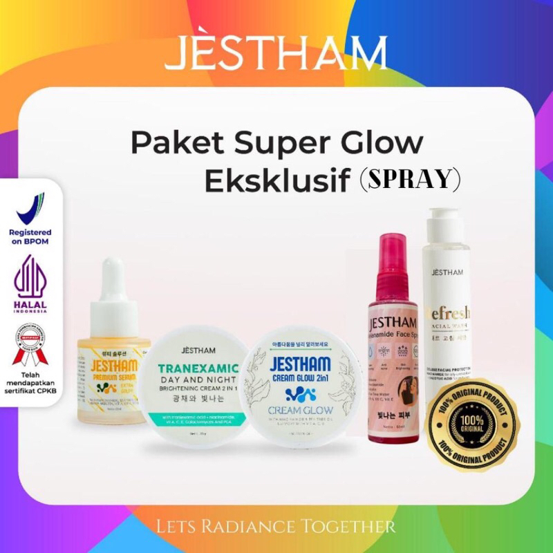 Jual Jestham Paket Super Glow Eksklusif (SPRAY) | Shopee Indonesia