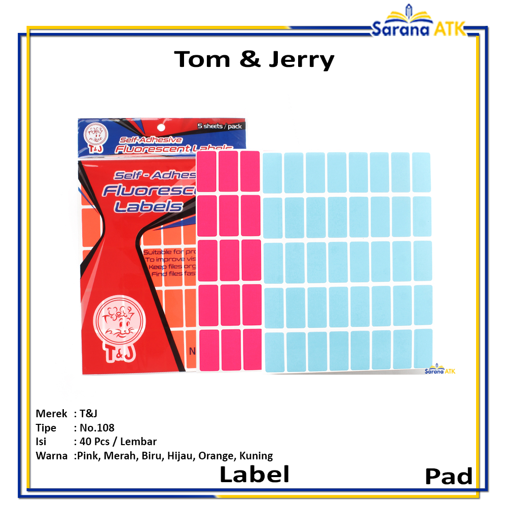 Jual Tom & Jerry - Label Warna No.108 - Pad | Shopee Indonesia