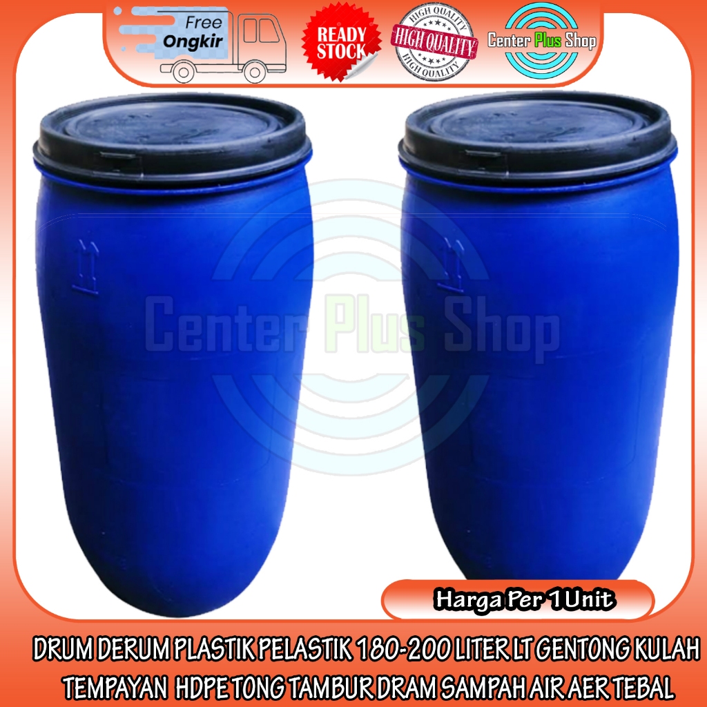 Jual [KARGO] DRUM DERUM PLASTIK PELASTIK 180 200 LITER LT GENTONG KULAH ...