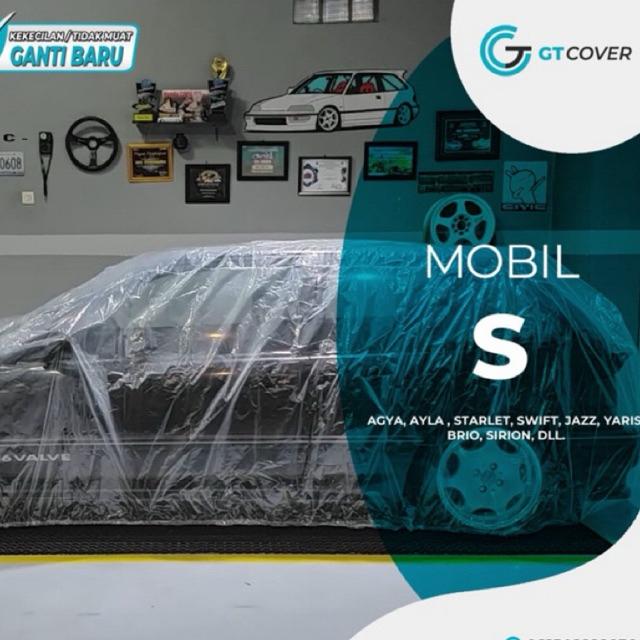 Jual [flash sale] gt cover mobil transparan honda jazz brio toyota agya ...