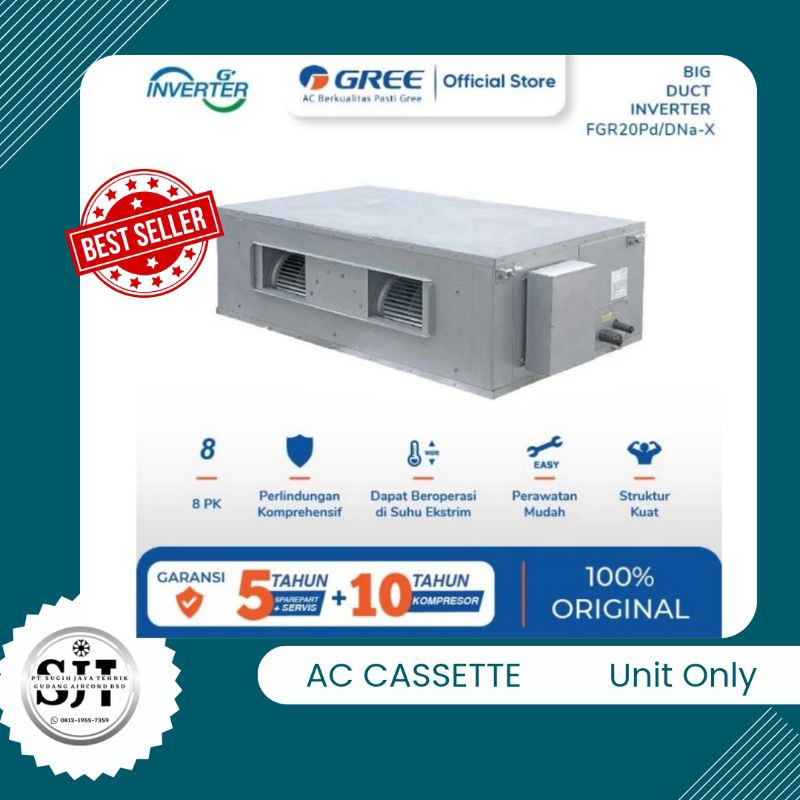 Jual GREE AC BIG DUCT INVERTER 8PK FGR20PD DNA-X FREON R410A | Shopee ...