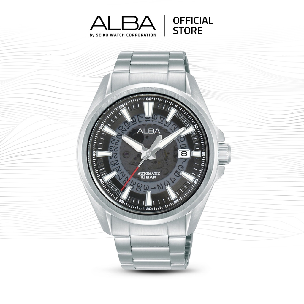 Jual Alba Mechanical Jam Tangan Pria AU4031 / AU4031X1 Automatic Black ...