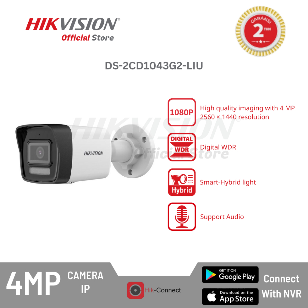 Jual HIKVISION - DS-2CD1043G2-LIU Camera IP CCTV 4MP Fixed Bullet ... Jual HIKVISION - DS-2CD1043G2-LIU Camera IP CCTV 4MP Fixed Bullet ...