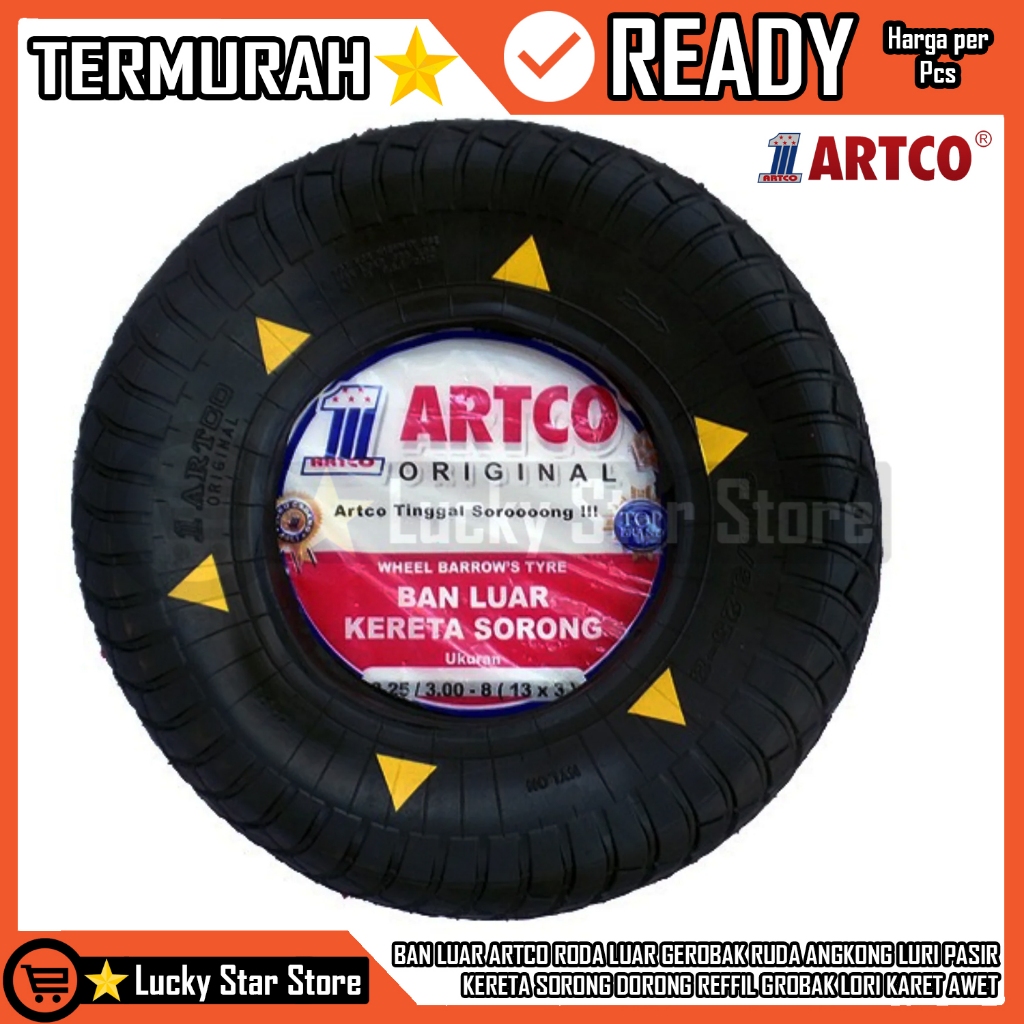 Jual BAN LUAR GEROBAK KERETA PASIR SORONG DORONG RODA REFILL GROBAK ...